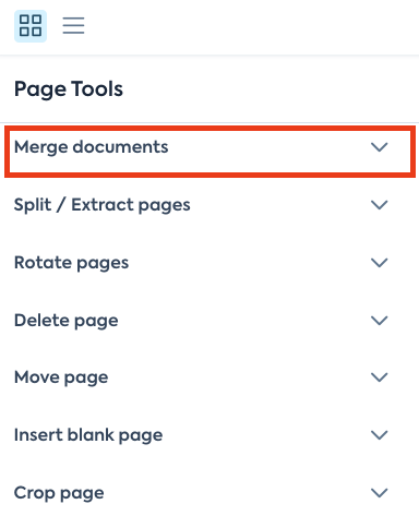 How do I merge PDF documents?
